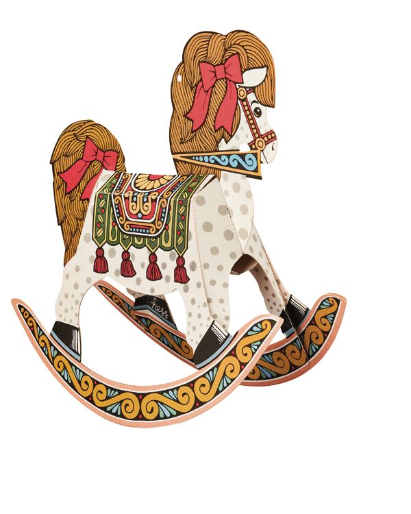 Christmas Rocking Horse Clipart