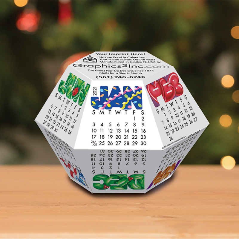 2021 'Themes' Pop-Up Calendars | Graphics3 Inc